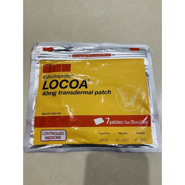 LOCOA 40mg transdermal patch clear stock exp 08/23 | Shopee Malaysia