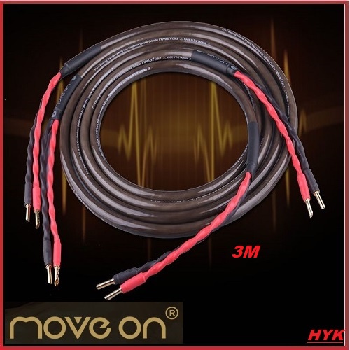 Move On P14-4 OFC Banana Plug Audiophile Speaker Cable - 2 & 3 meter ...