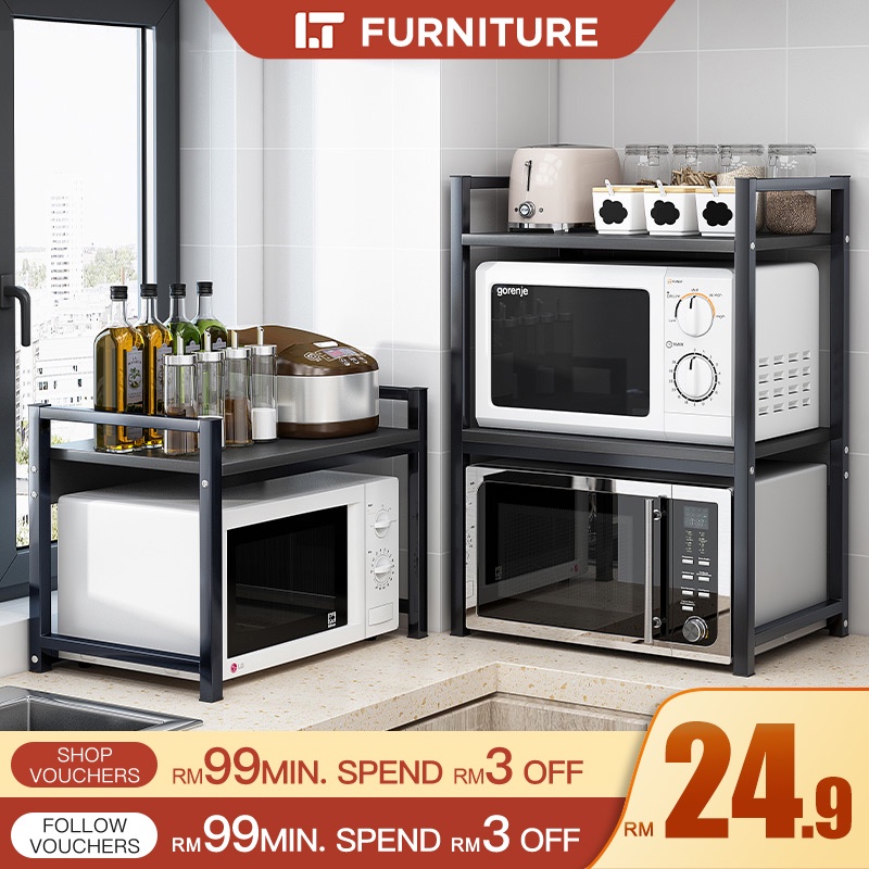 Oven Rack Microwave Shelf Kitchen Rack Rak Dapur Kitchen Organizer ...