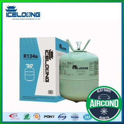 💯 ORIGINAL 💯R134a Refrigerant Gas ( 13.6kg ) R134 Gas Aircond Kereta Car Peti Ais FRESCO SOLCHEM ...