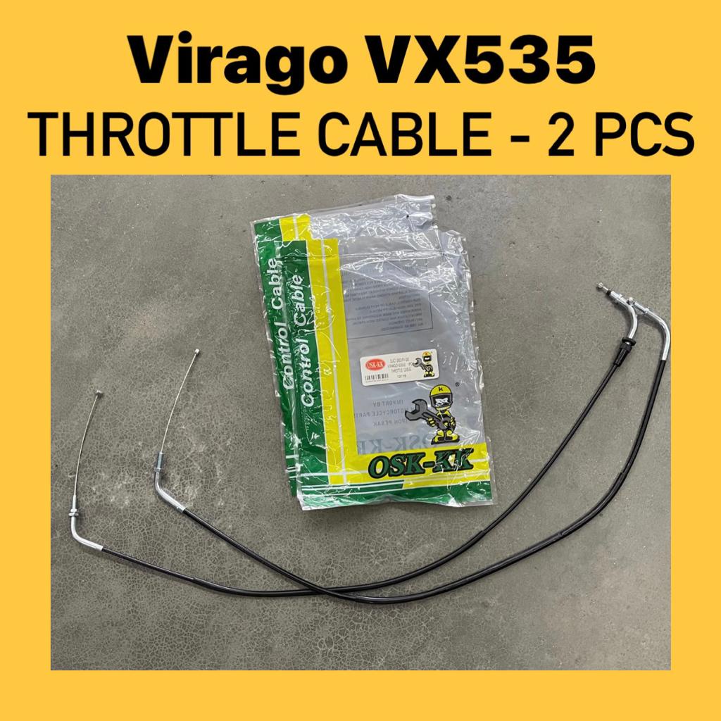 YAMAHA VIRAGO 535 VIRAGO535 XV535 VIRAGO XV 535 OPEN + CLOSE THROTTLE ...