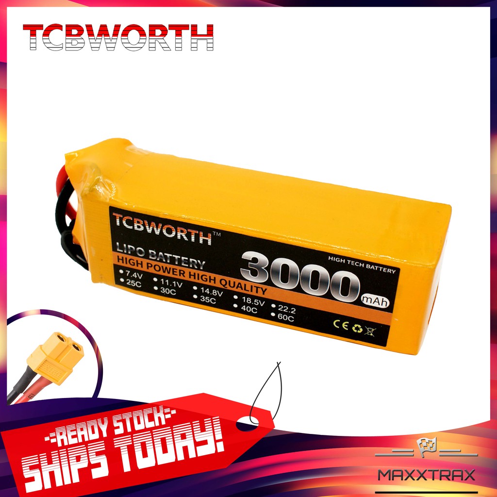 [Official TCB 30 Days Warranty] TCB 2S-6S 1500-6000mah RC Lipo Battery ...
