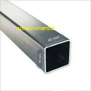 Square Pipe per 10cm Hollow Holow cut 40x40 Stainless Steel 40mm ...