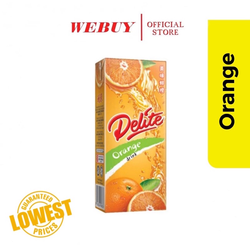 DELITE Orange Juice Drink (250ml) / Oren | Shopee Malaysia