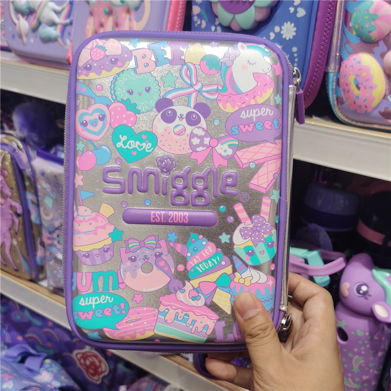 Smiggle Hardtop Pencil Cases Creative Unicorn storage box Owl cute ...