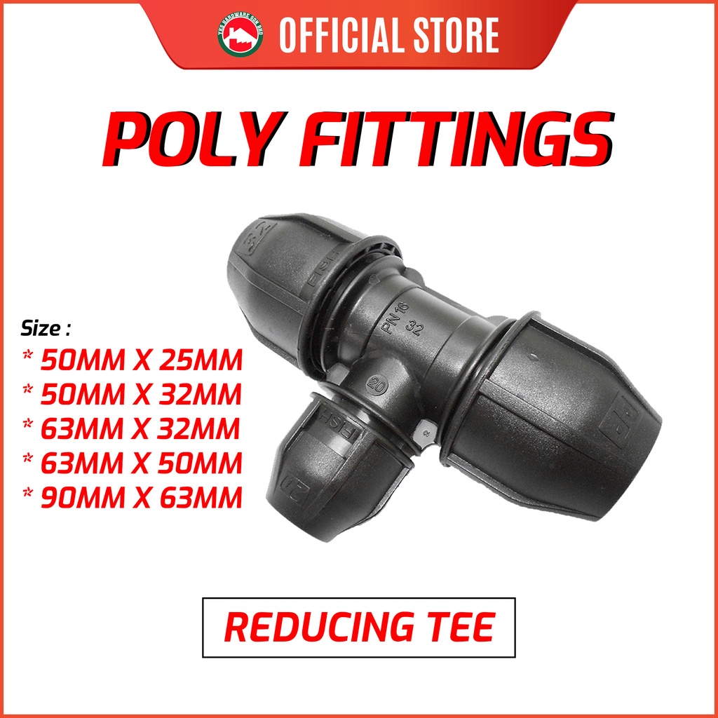 POLY REDUCING TEE - HDPE - POLY FITTING CONNECTOR TAHAN LASAK - HIGH QUALITY PIPE FITTINGS ...
