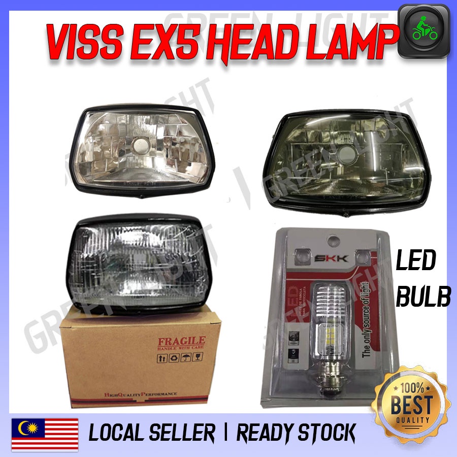 Honda Ex5/Ex5 Dream Head Lamp Diamond Eye (Smoke) - Biasa / Tinted ...