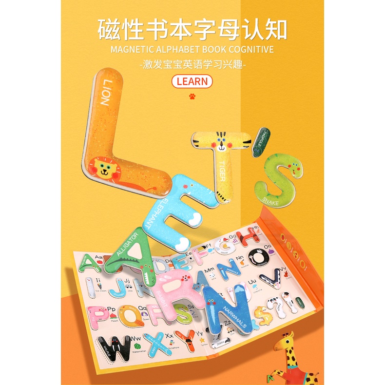 ABC letter Alphabet Magnetic Puzzle Pairing Book Early Learning ...