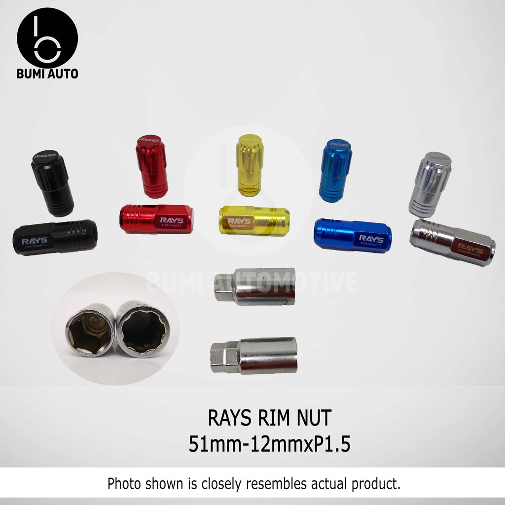 RAYS Lock Nut Racing Wheel Long Type Sport Rim Nut | Shopee Malaysia