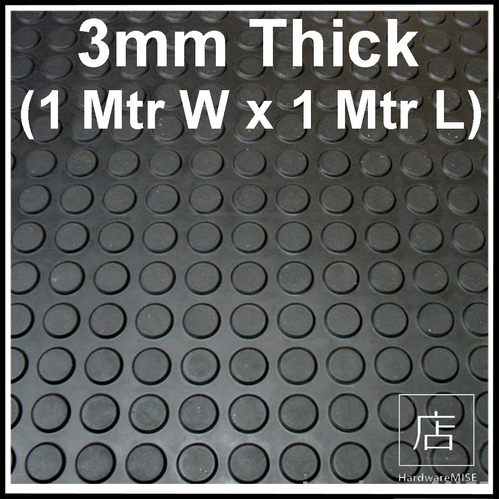 Round Stud Rubber Mat 3mm Thick Anti-skid Round Stud Rubber Floor ...