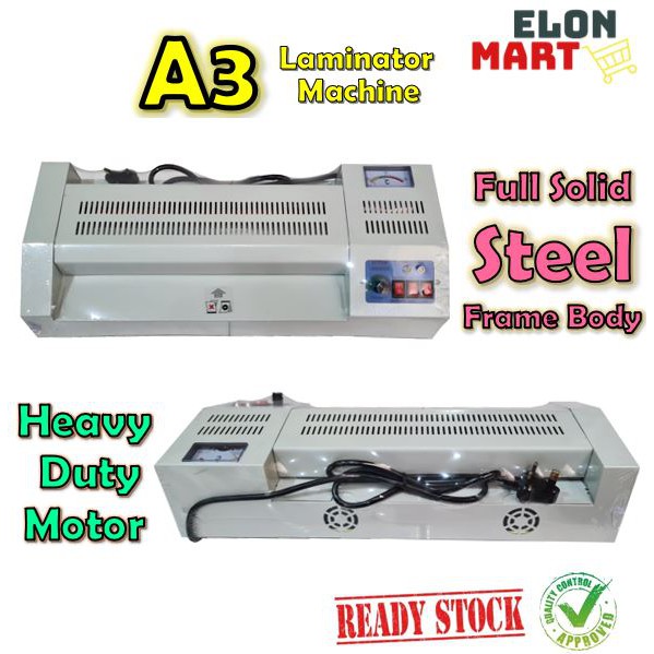 A3 Laminator Machine 320 Heavy Duty with Temperature Gauge Hot / Cold Laminating System | Shopee ...