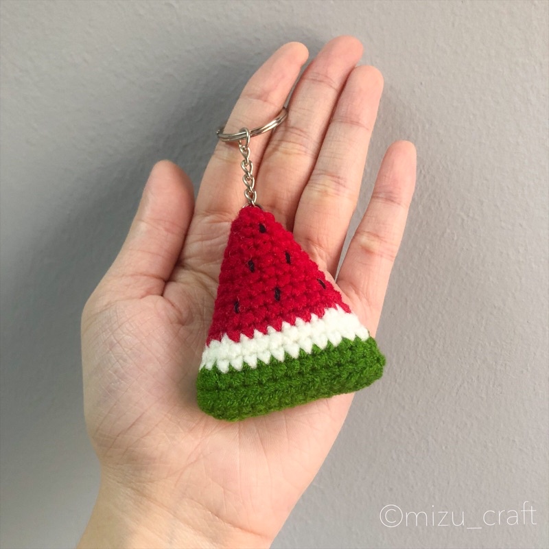 Handmade Crochet Amigurumi Watermelon Keychain | Shopee Malaysia