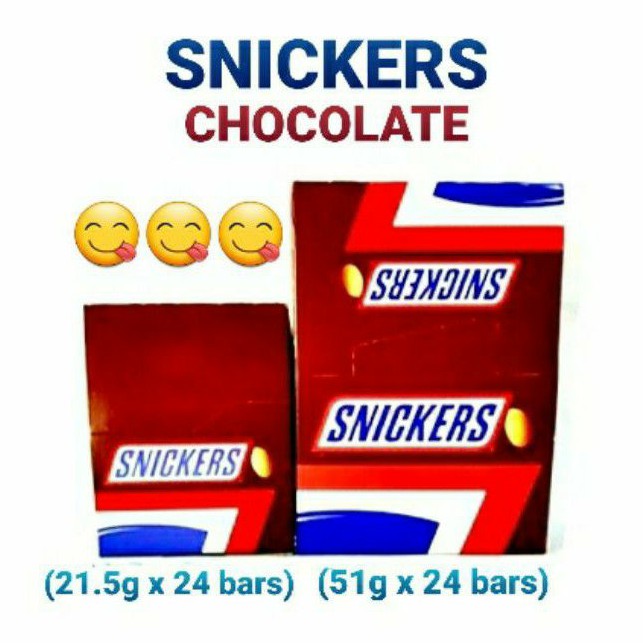 SNICKERS CHOCOLATE (21.5g x 24 PCS )/(51g x 24 PCS ) | Shopee Malaysia