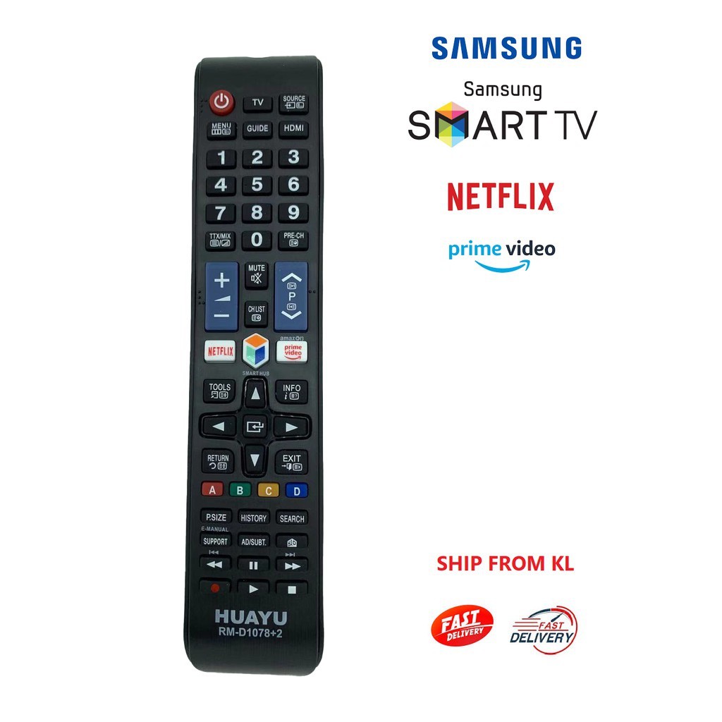 SAMSUNG LCD / LED TV REMOTE CONTROL SMART NETFLIX VIDEO PRIMA 3D MULTI ...