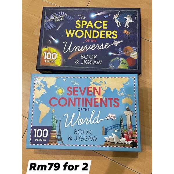 Book & Jigsaw(Space Wonders of the Universe / Seven Continents of the ...
