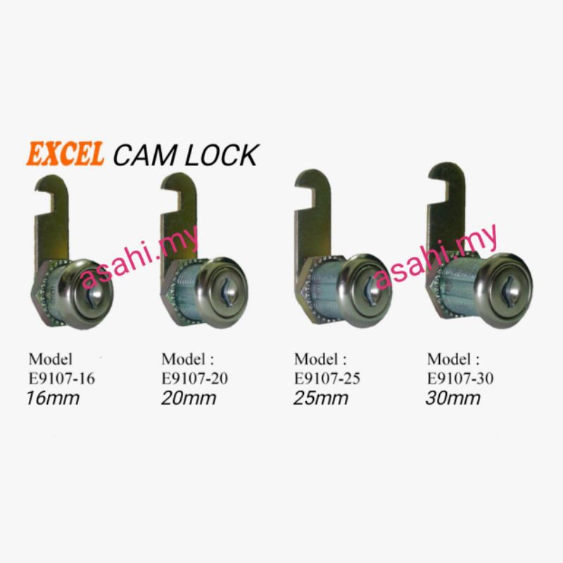 Excel Cam Lock / Furniture Drawer Lock | Shopee Malaysia
