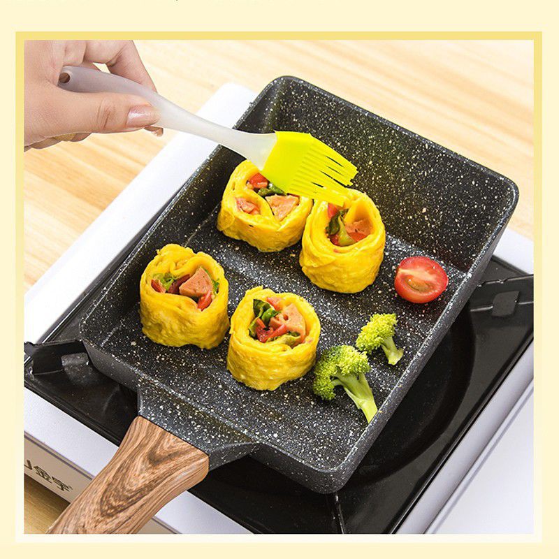 H1070 Ready Stock ! Japanese Square Omelette Pan Non-Stick Frying Pan Japanese-style Jade Burned ...