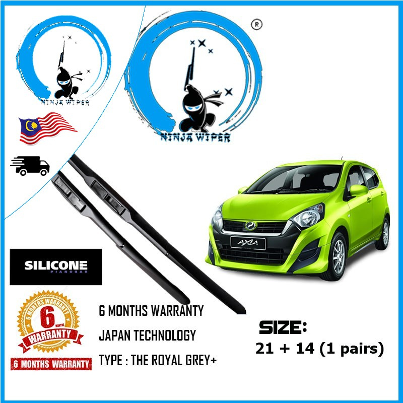 🇯🇵 Ninja Wiper 🇯🇵The Royal GREY+🇯🇵 AXIA (21"+14" 1PAIR) Wiper 3 ...