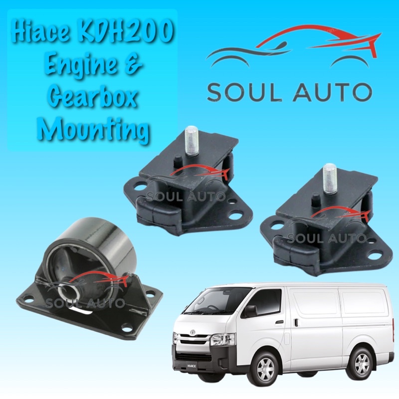 Toyota Hiace KDH200 Van Engine Mounting & Gearbox Mounting (3pcs ...