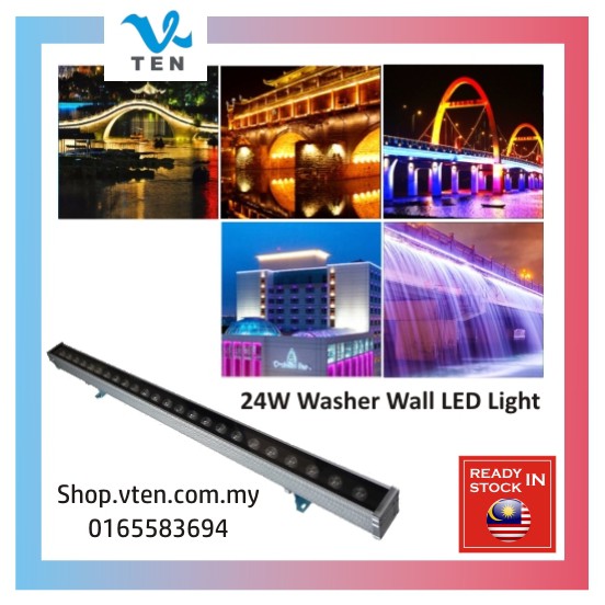 Warm White Waterproof 240V 24W Wall Washer LED Light Spotlight Wash ...