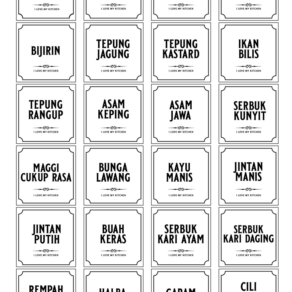 Sticker Dapur Hot🔥🔥🔥 6x6 CM SD-01 Water Proof | Shopee Malaysia