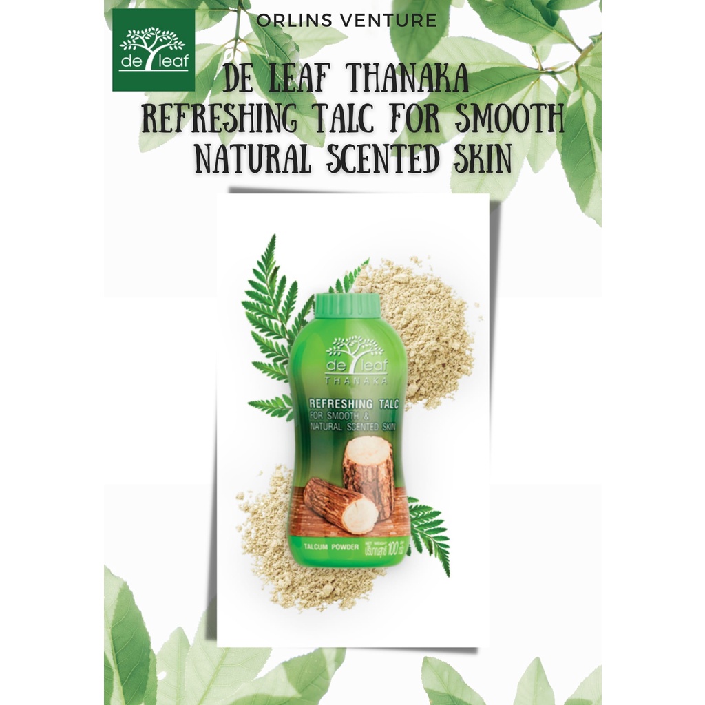 De Leaf Thanaka Refreshing Talcum Powder (80g) | Shopee Malaysia