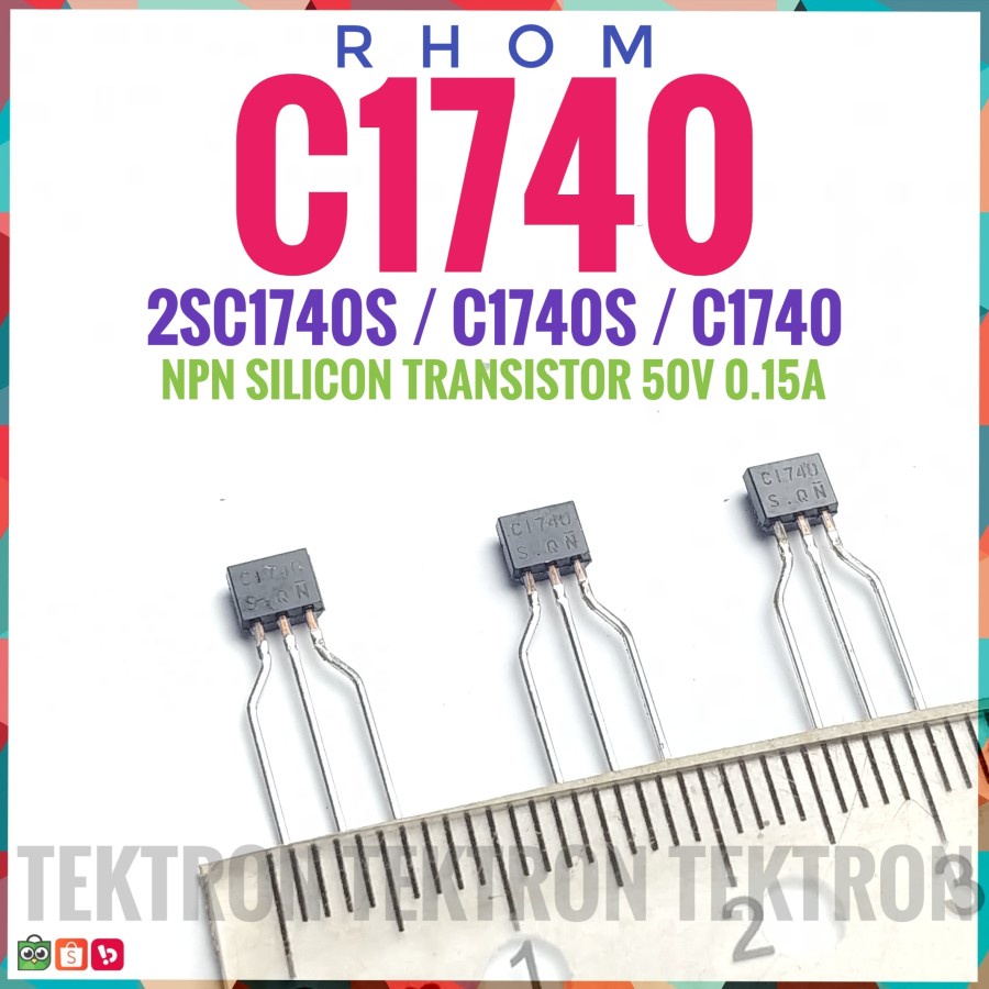 Rohm C1740 NPN Transistor 50V 0.15A 2SC1740S 2SC1740 C1740S Tr | Shopee ...