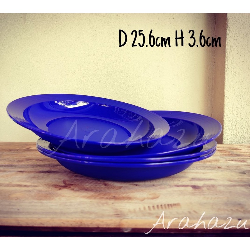 READY STOCK TUPPERWARE DEEP PLATES / Blue (4) 550ml / PINGGAN NASI ...
