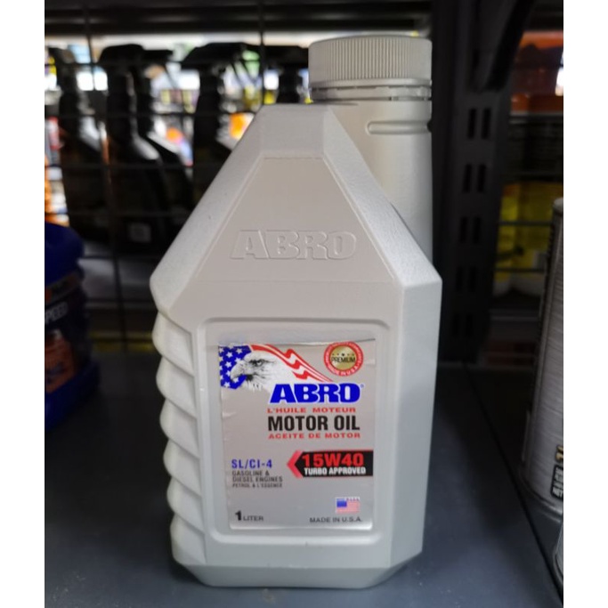 🇺🇸 ABRO Motor Oil SL/ CI- 4 15W 40 Turbo Approved - 1 Litre | Shopee ...