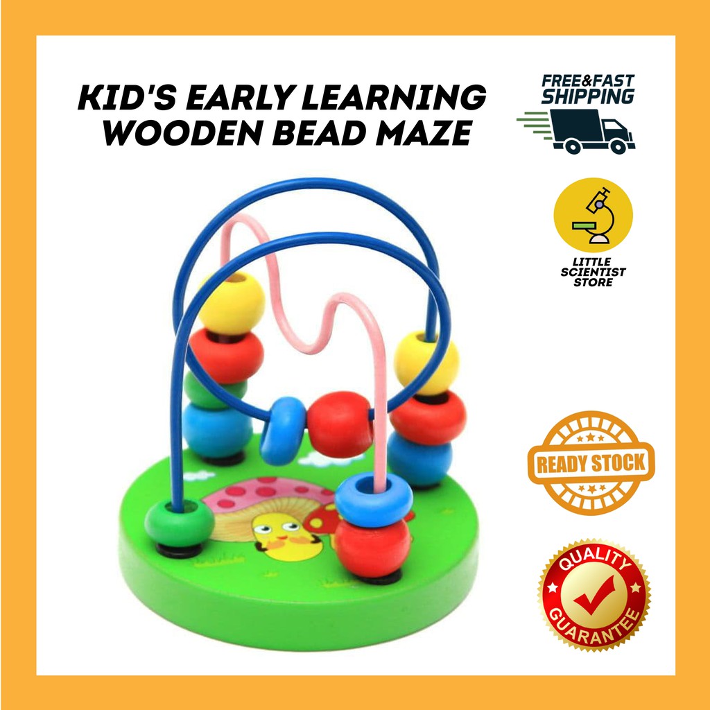 EARLY LEARNING WOODEN BEAD MAZE MONTESSORI 🔥 | Shopee Malaysia