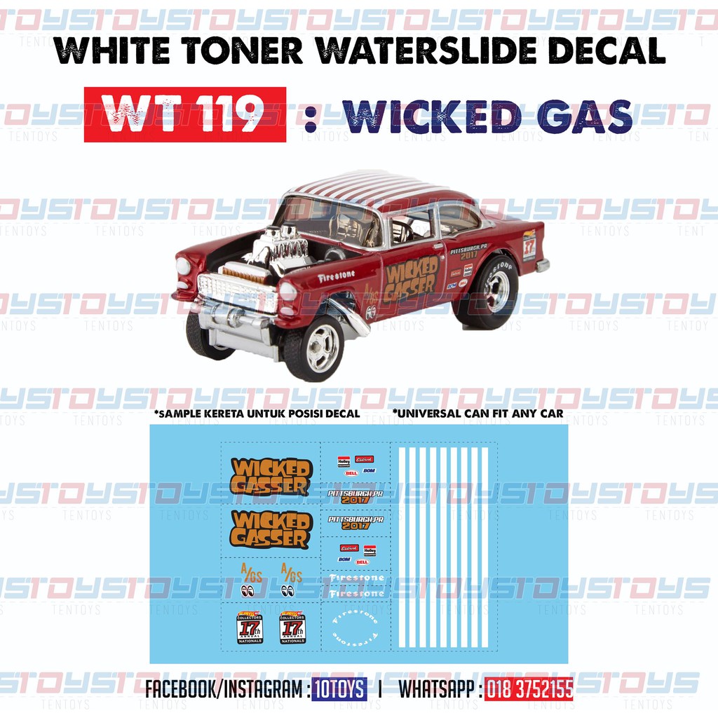 Hot Wheels white toner decal WT101 - WT120 | Shopee Malaysia