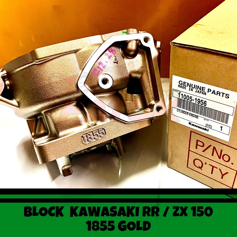CYLINDER BLOCK BLOK 1855 GOLD KAWASAKI RR / ZX / KIPS KR ZSR 150 ...