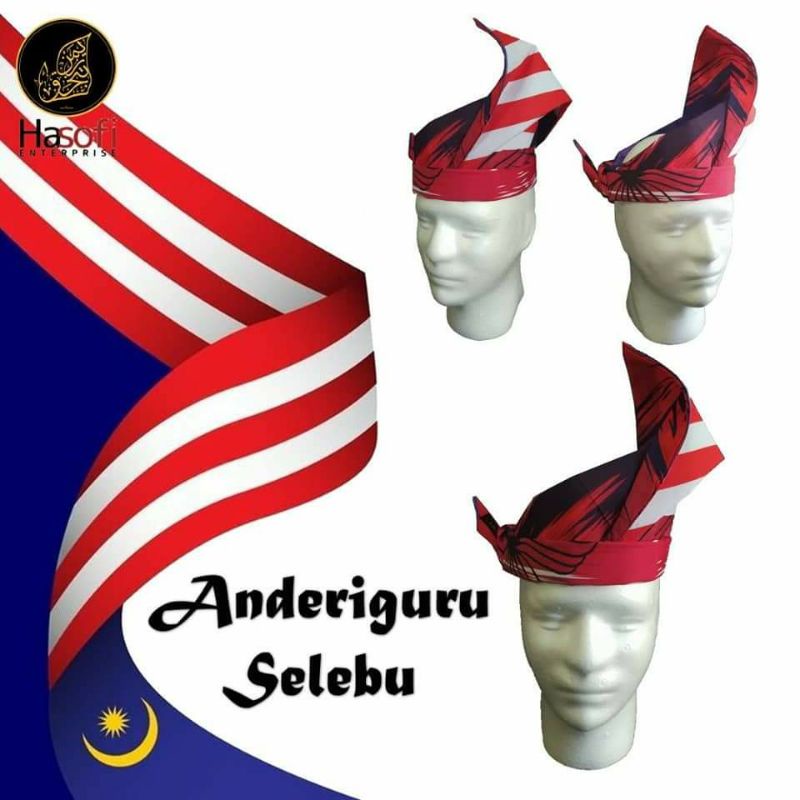 TANJAK MALAYSIA TANJAK MERDEKA (SAIZ BOLEH LARAS) KAIN CORAK BENDERA ...