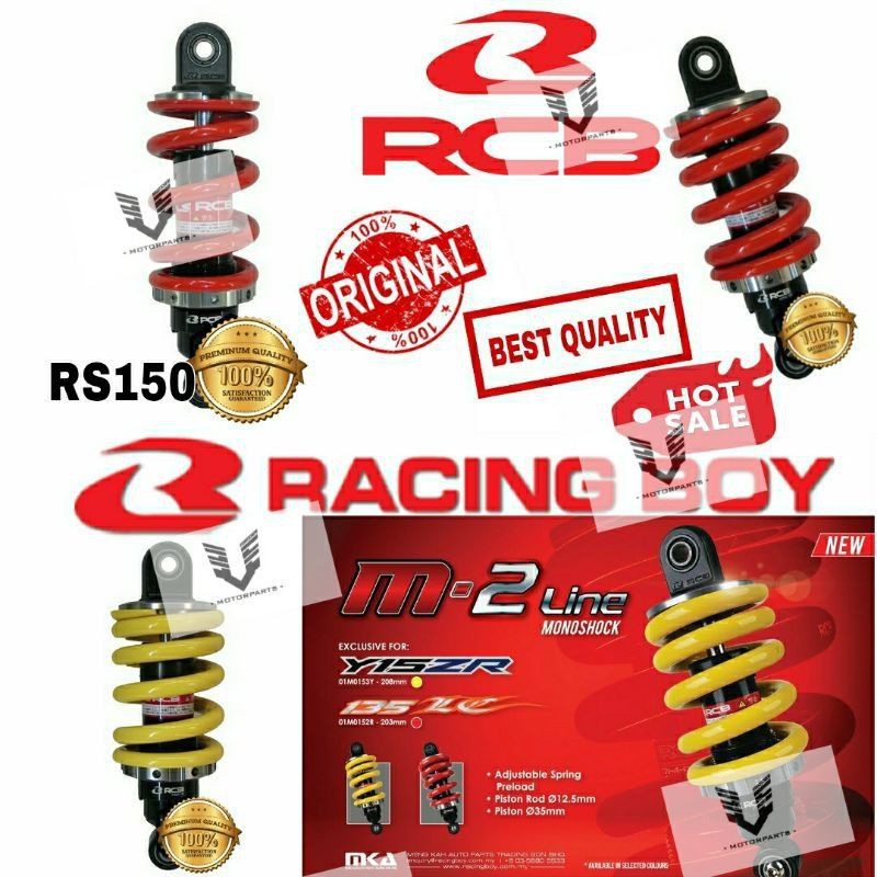 RS150/Y15ZR/LC135 Racing Absorber Rear Suspension M2 Line Monoshock ...