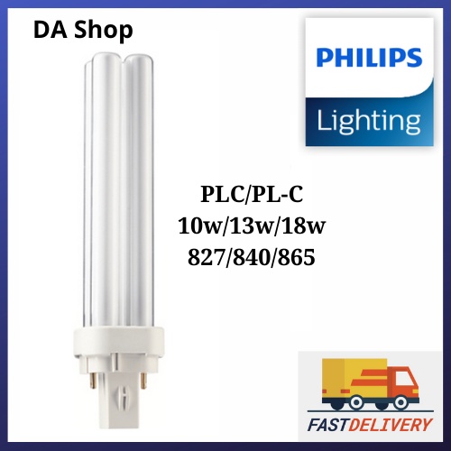 Philips PLC/PL-C 10w/13w/18w/26w 827/830/840/865 2pin lamp | Shopee ...