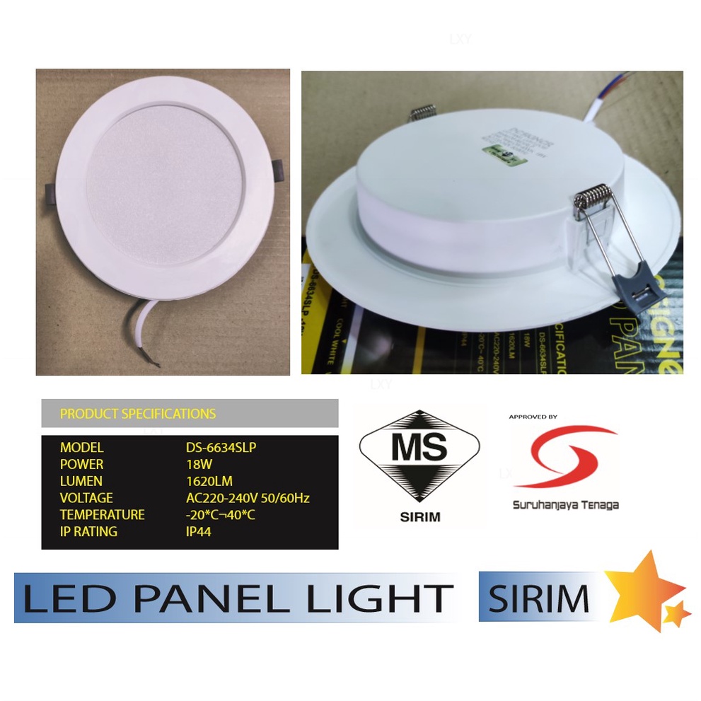 6 INCH LED PANEL LIGHT(ROUND)Lampu Siling / 6” LED DOWNLIGHT / SIRIM ...