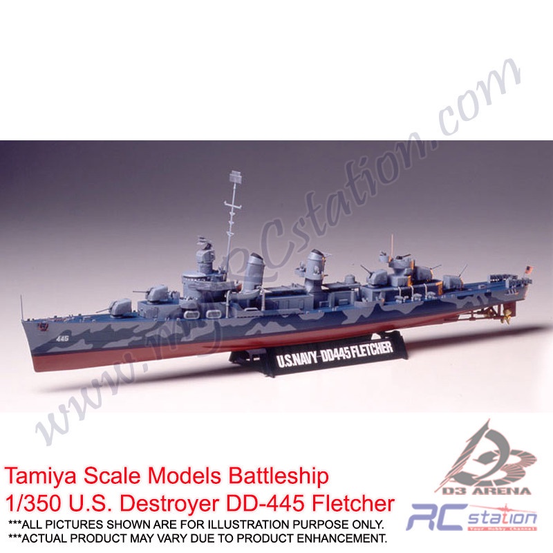 Tamiya Scale Models Battleship #78012 - 1/350 U.S. Destroyer DD-445 ...