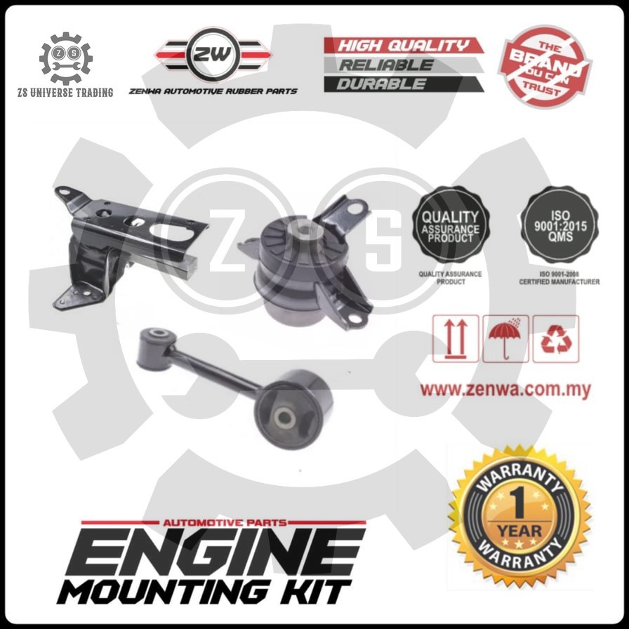ZW Perodua Myvi 1.0 / 1.3 Auto H/B Engine Mounting Kit Set | Shopee ...