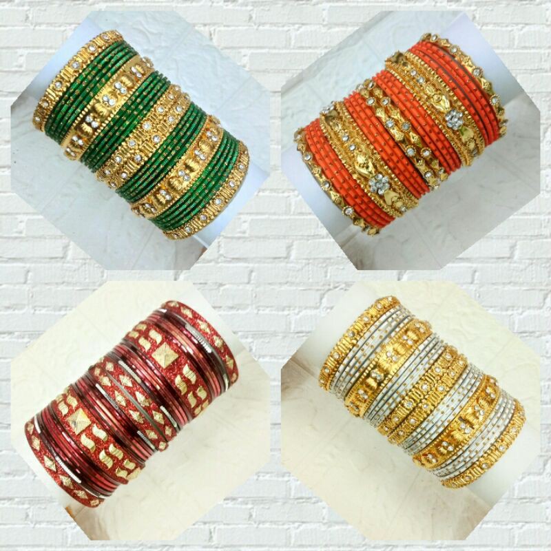 B24- Bollywood Colourful Metal Bangles - 2-4 ( Suits For 12 to 16 year ...
