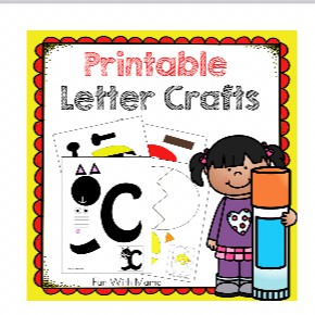 Printable Letter Crafts Alphabets A-Z Set Cut and Paste Activity Book ...
