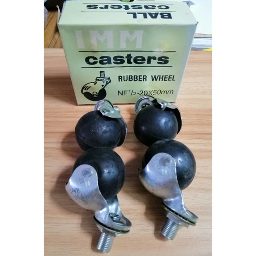 (4PCS/PACK)NF1/2-20X50mm Round ball Wheel Caster | Shopee Malaysia