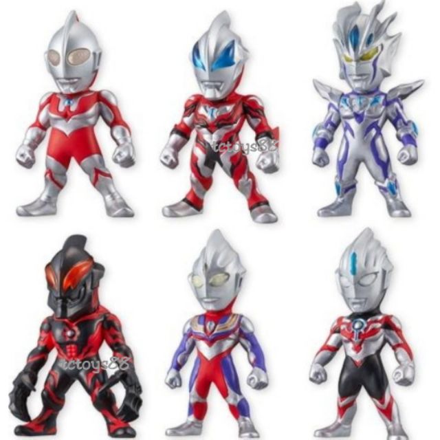 6PCS ULTRAMAN MINI FIGURE CONVERGE ULTRAMAN TOYS DYNA TIGA RAKSAKSA ...