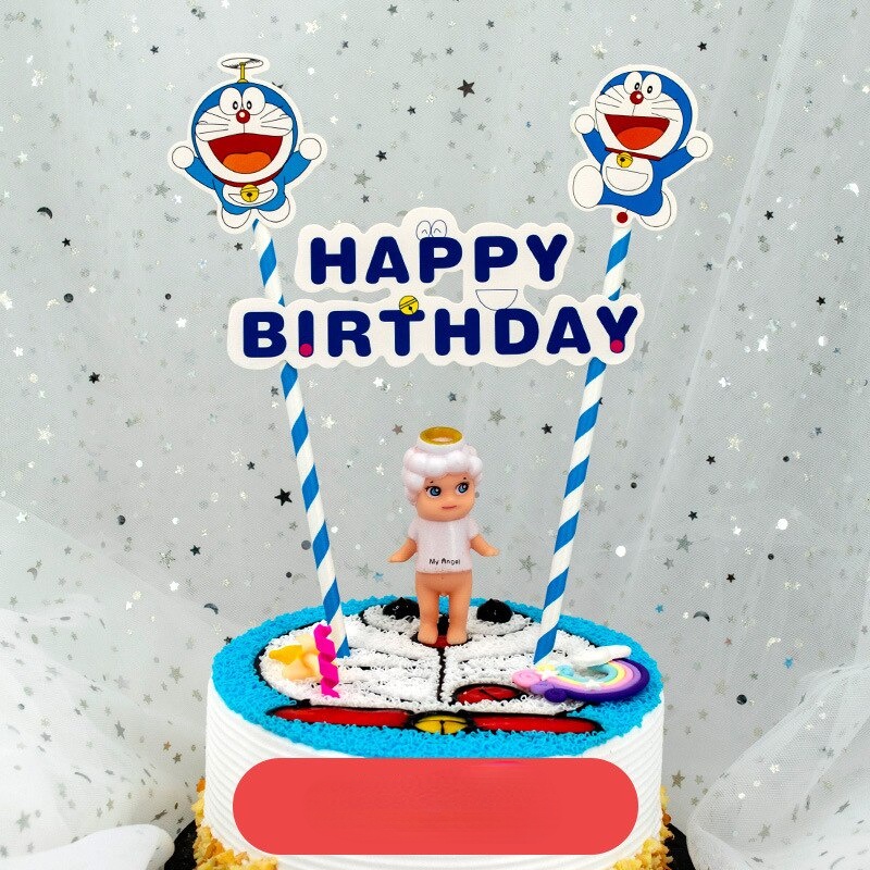 4pcs set Doraemon theme cake topper Cake Figurines Topper Decoration ...