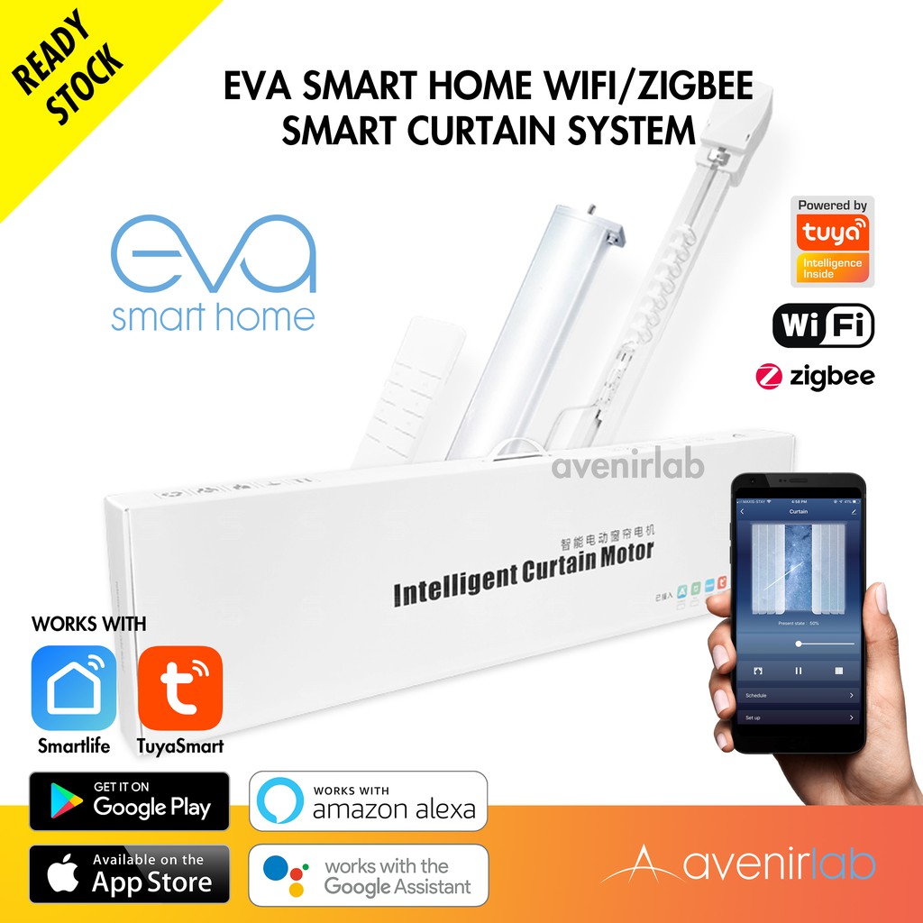 Eva Smart Home Tuya Smart Life Wifi Zigbee Smart Curtain System 5 ...