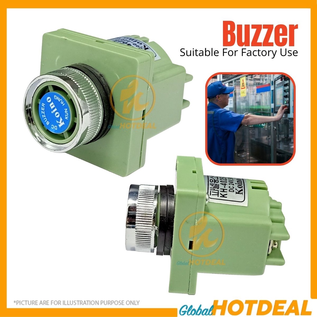 KOINO Buzzer KH 4025-D Ø25mm / Ø30mm/DC24V/AC240V Alarm For Molding ...