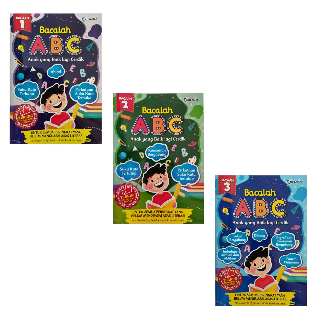 [2021] Bacalah ABC Anak yang Baik lagi Cerdik Bacaan 1, 2, 3 | Shopee ...