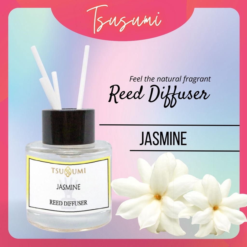 Jasmine Reed Diffuser 50ml Air Freshener Perfume Room Home Fragrance Pewangi Rumah Flameless ...
