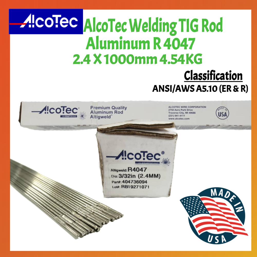 AlcoTec R4047 Aluminum TIG Welding Rod 2.4mm (4.54kg) | Shopee Malaysia