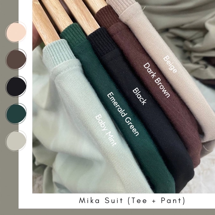Mika Suit Tee and Pant Baju Suit Tshirt Lengan Panjang Dengan Seluar ...