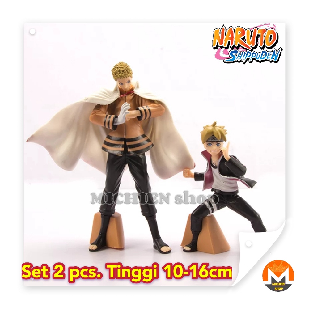 Action Figure anime naruto-Hokage naruto with Uzumaki Boruto Action ...
